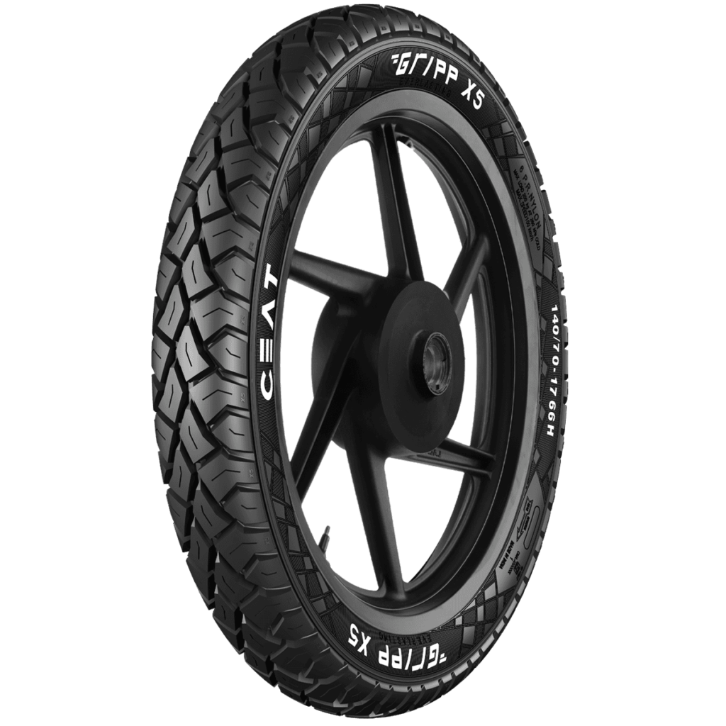 Ceat Gripp X5 90/100-10 53j Tubeless Tyre - Soni Tyre House